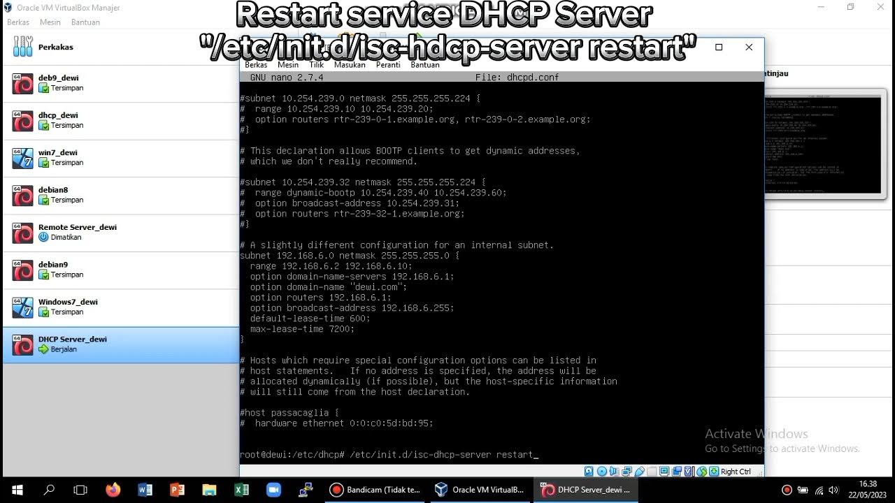 Tutorial Konfigurasi DHCP Server_Debian 9 - YouTube