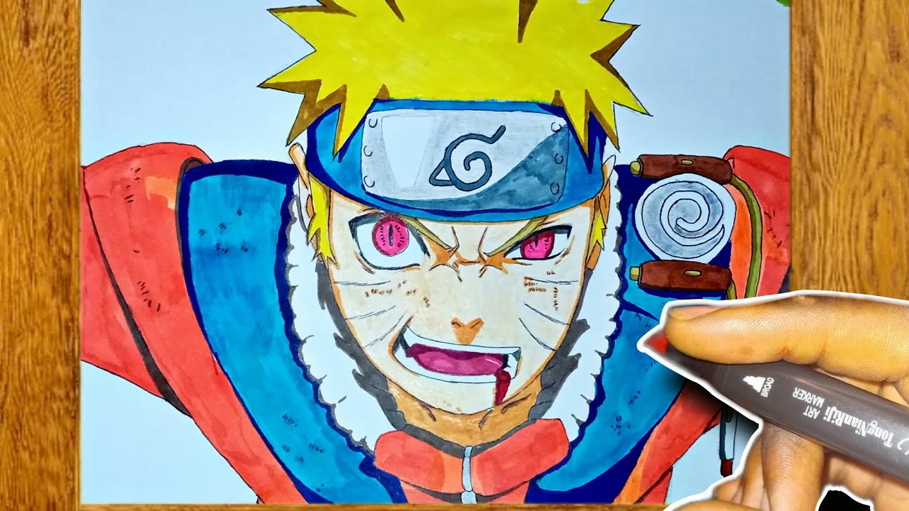 Drawing Naruto Kyuubi From Anime Naruto | ナルト | Easy Art - YouTube