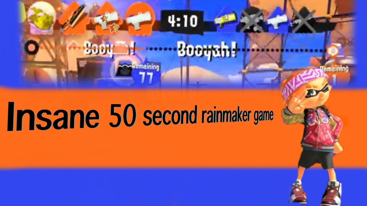 Insane 50 seconds rainmaker game in splatoon 3 - YouTube