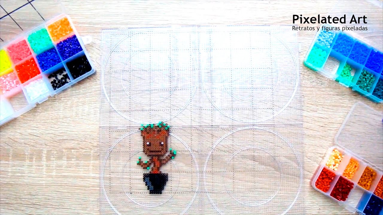 Baby Groot | Guardians of the Galaxy | TimeLapse | Pixel Art | Hama ...