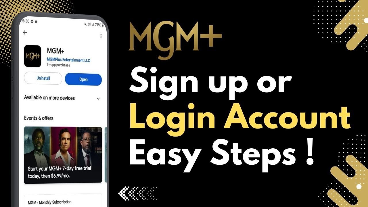 Log In MGM+ | How to Sign Up Account on MGM+ ! - YouTube
