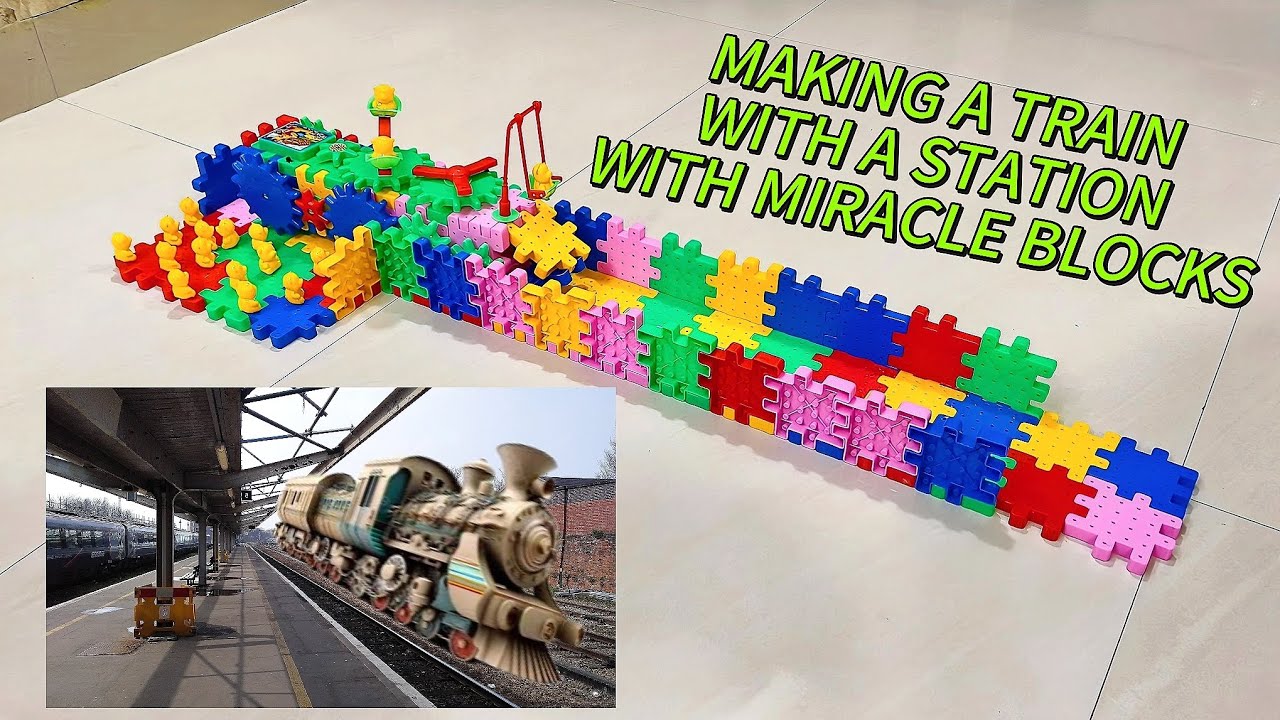 MAKING A TRAIN WITH A STATION WITH MIRACLE BRICKS TUTORIAL - YouTube