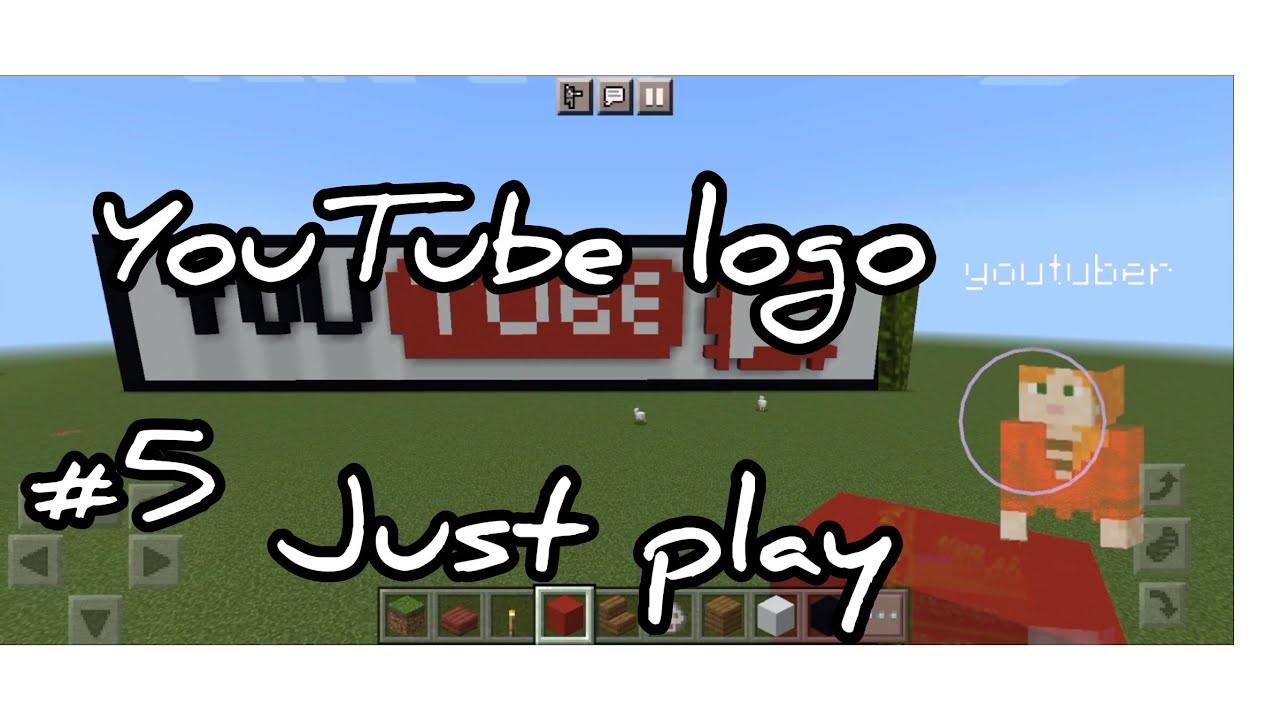 Minecraft creative city series#5 |Giant youtube logo tutorial||Youtuber ...