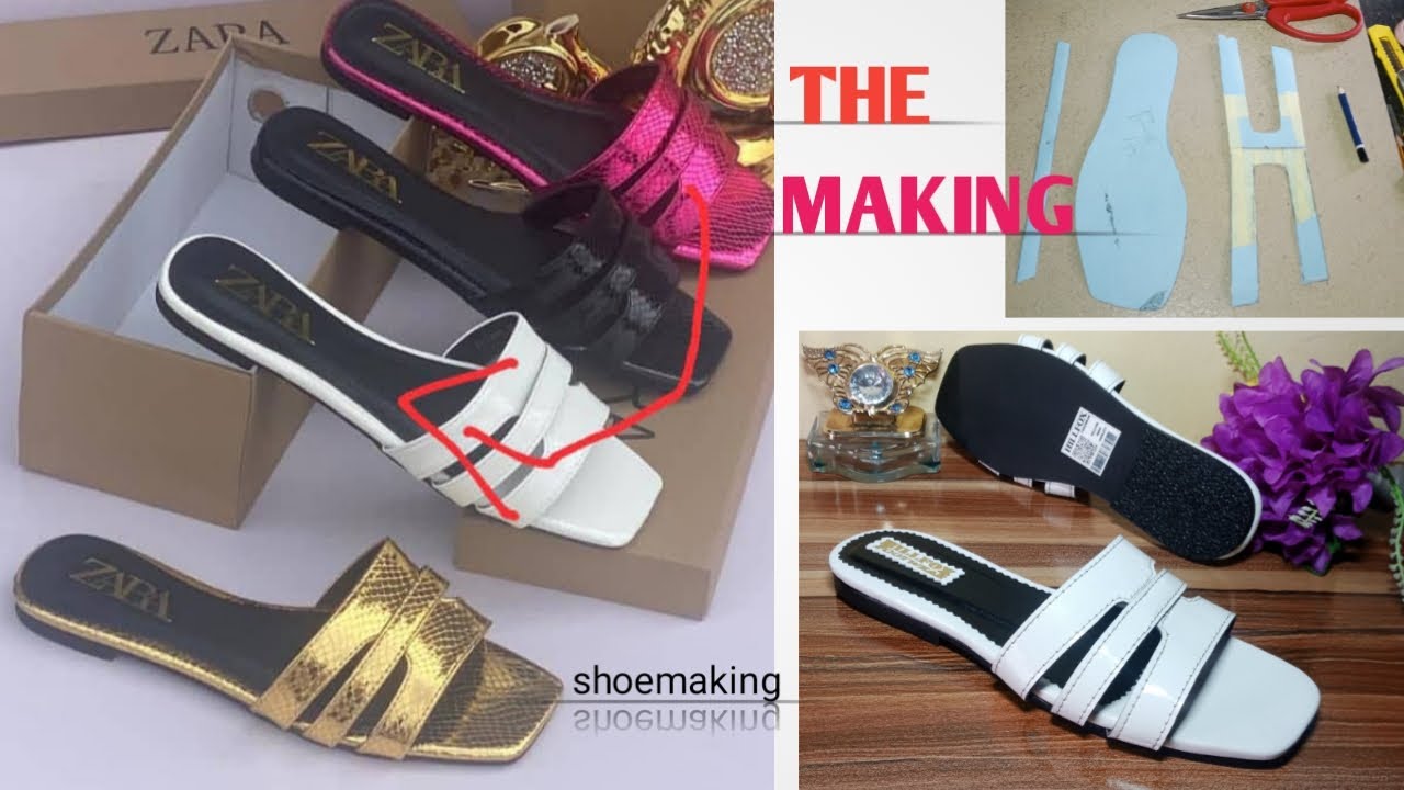 How to make this Zara ladies unique slide slippers #beginners # ...