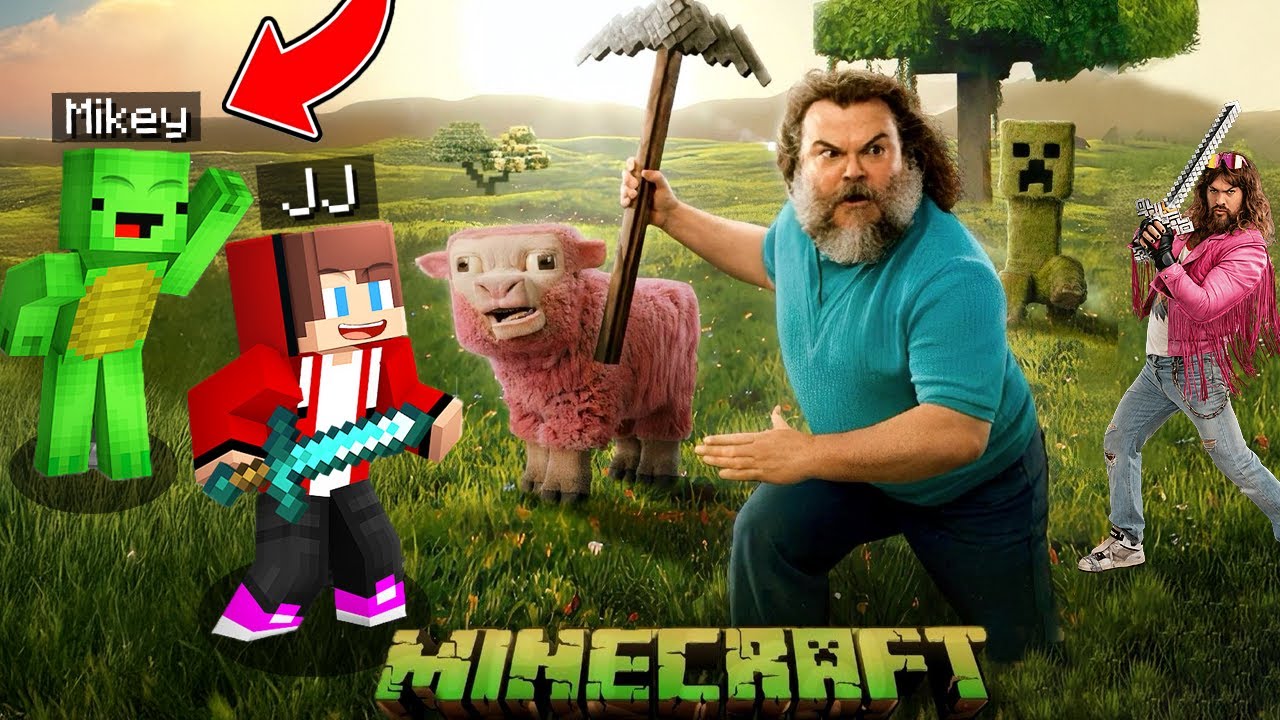 JJ and Mikey Got into Real Minecraft Movie and Met STEVE and ALL ...