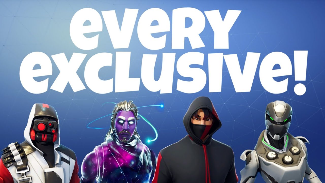 Fortnite: All Exclusives! ($1000 Skins - Galaxy, Ikonik, Eon) - YouTube