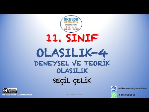 DENEYSEL VE TEORİK OLASILIK  (OLASILIK-4)