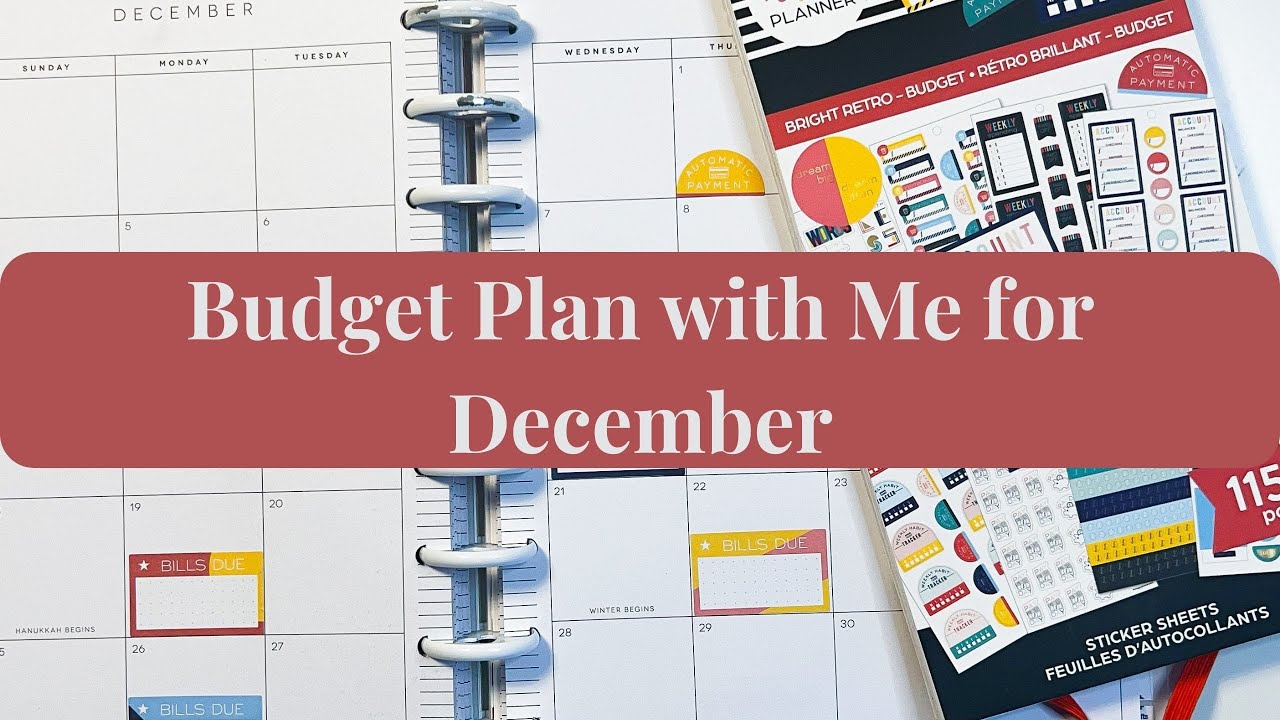 Setting Up My December Budget Planner - YouTube