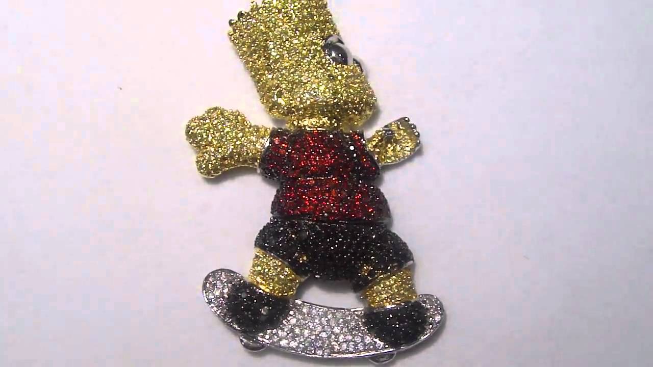 BART SIMPSON CHARM N FRANCO CHAIN - YouTube