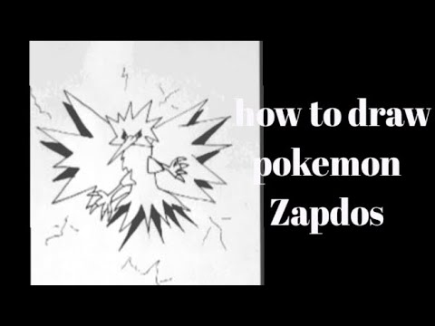 how to draw legendary pokemon zapdos - YouTube