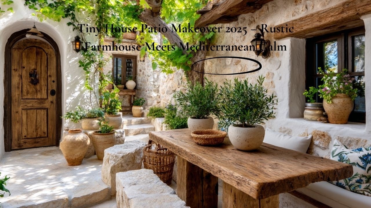 Tiny House Patios with Rustic Farmhouse Charm and Mediterranean ...