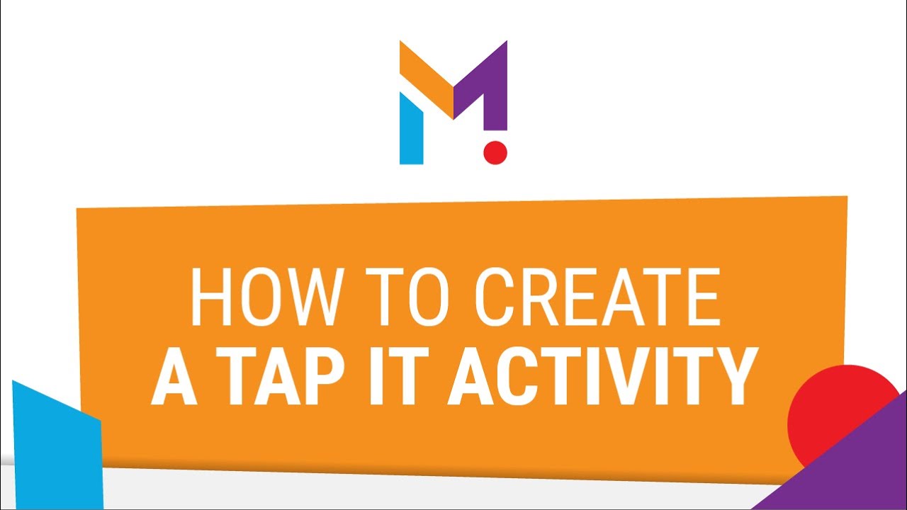 Tutorial | How to Create a Tap It Activity - YouTube