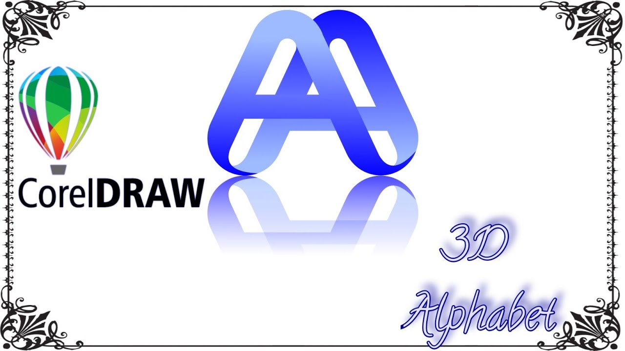 3D Alphabet Logo Design - Coreldraw | Typographic Design | 3D Letter ...