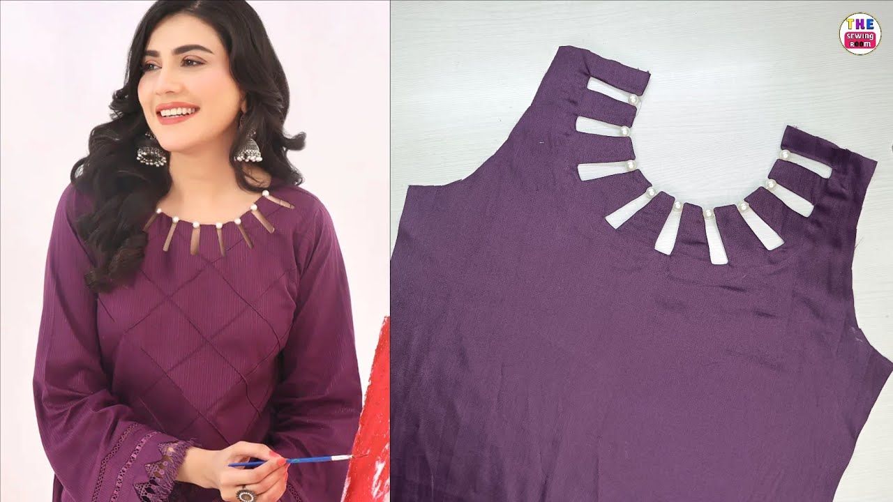 Neck Design 2024 / Kurti Neck Design Cutting and Stitching / Dress Neck ...