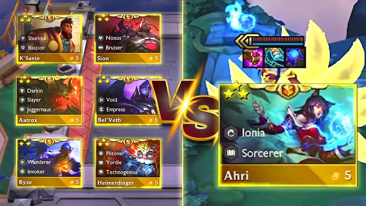 Omg Six 3 Star 5 Cost Vs Exodia Ahri ⭐⭐⭐ 3 Star 1v9 😱🔥 Tft Set 9