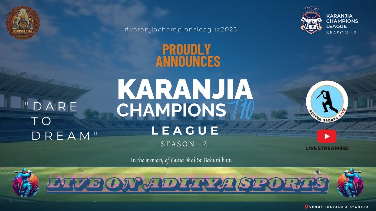 🔴LIVE DAY 10 KARANJIA CHAMPIONS LEAGUE 2025 ll KPL 8 ll CRICKET ll ...