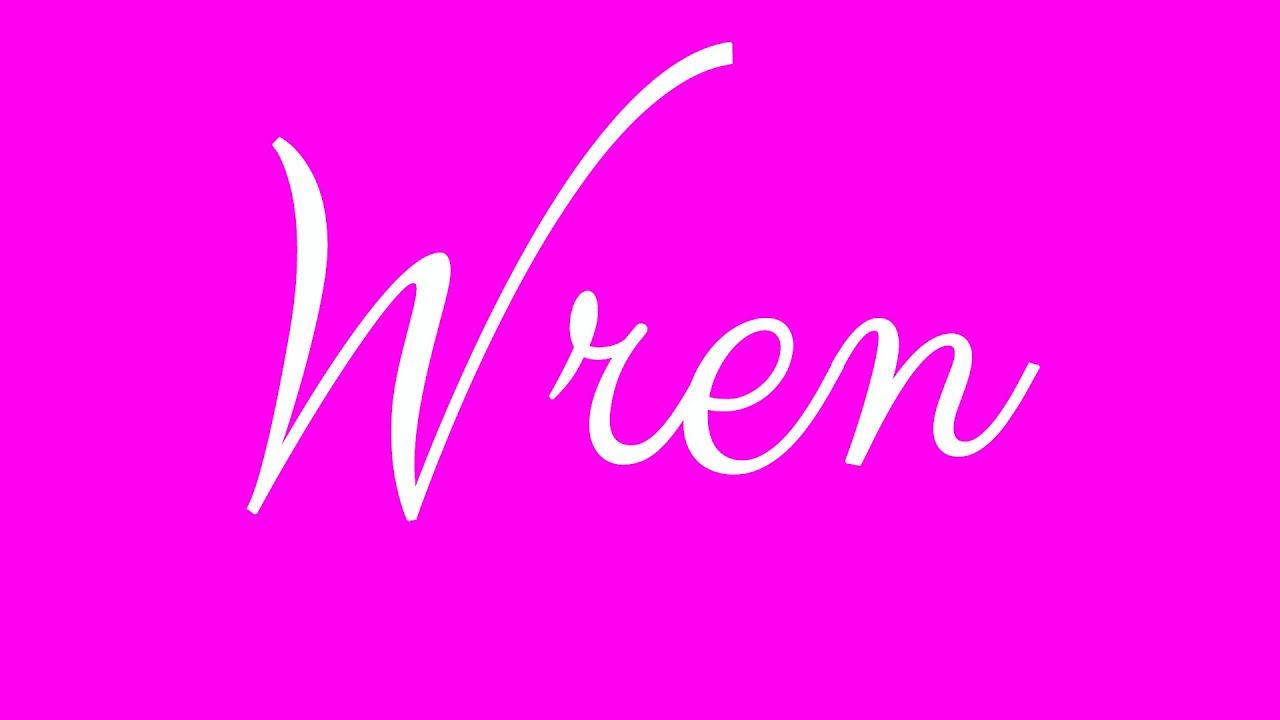 Learn how to Sign the Name Wren Stylishly in Cursive Writing - YouTube