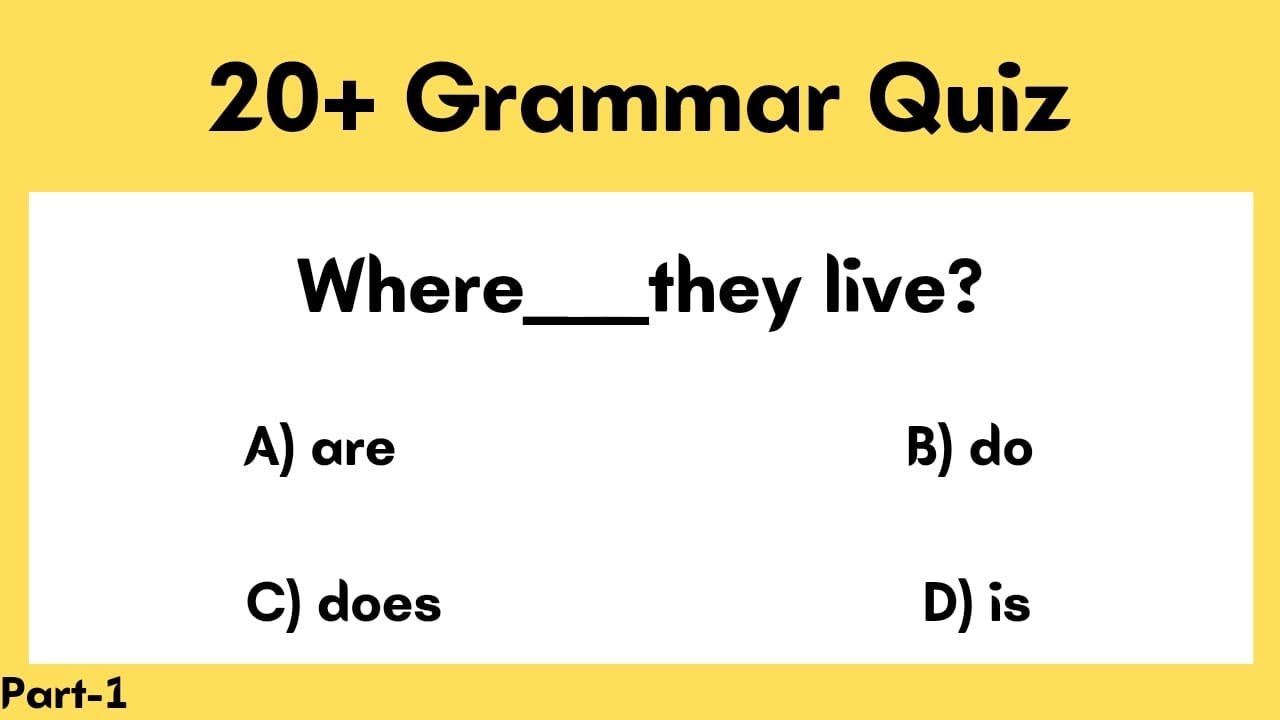 English Grammar Quiz | Practice Quiz Test | English Grammar Questions ...