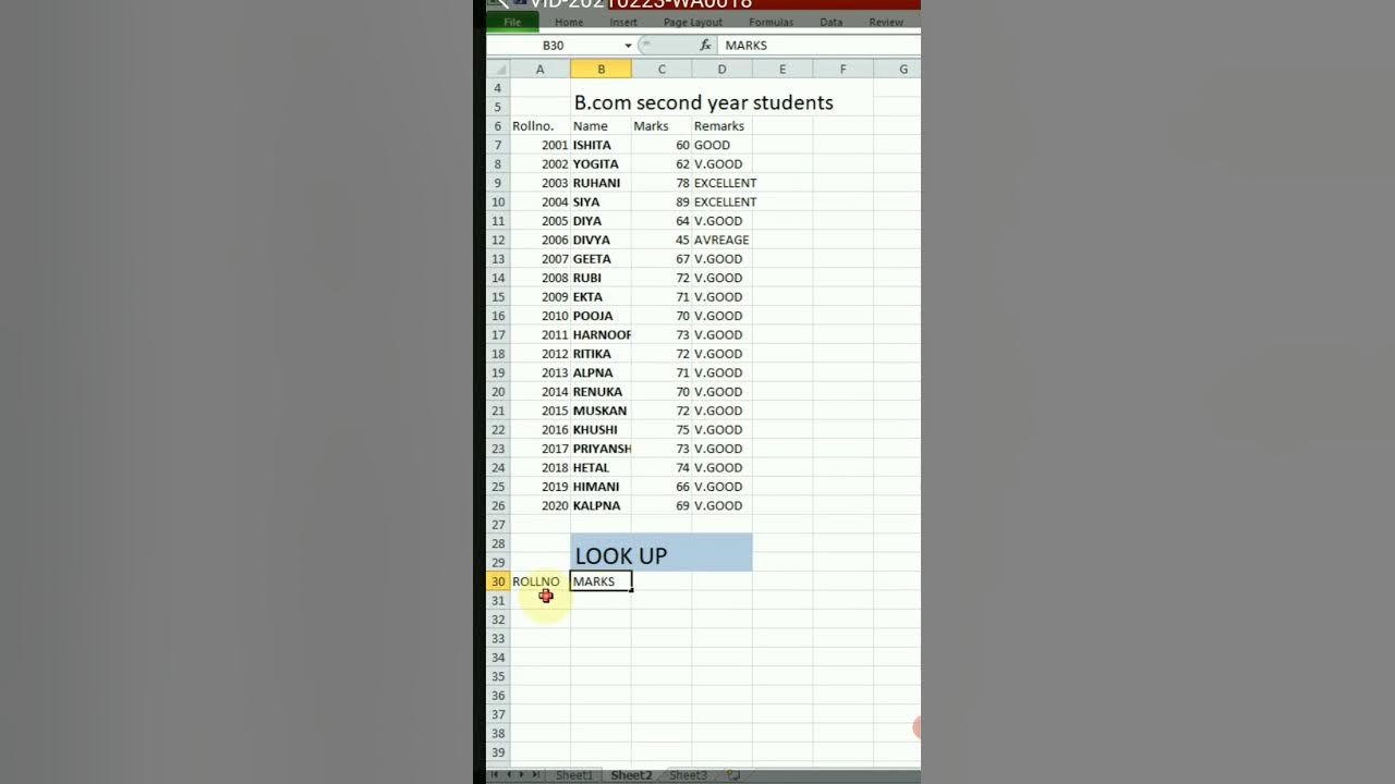 look-up, Match, Index and Hyperlink functions - YouTube
