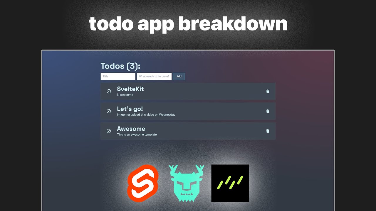 A Simple Todo App With Sveltekit Youtube 7716