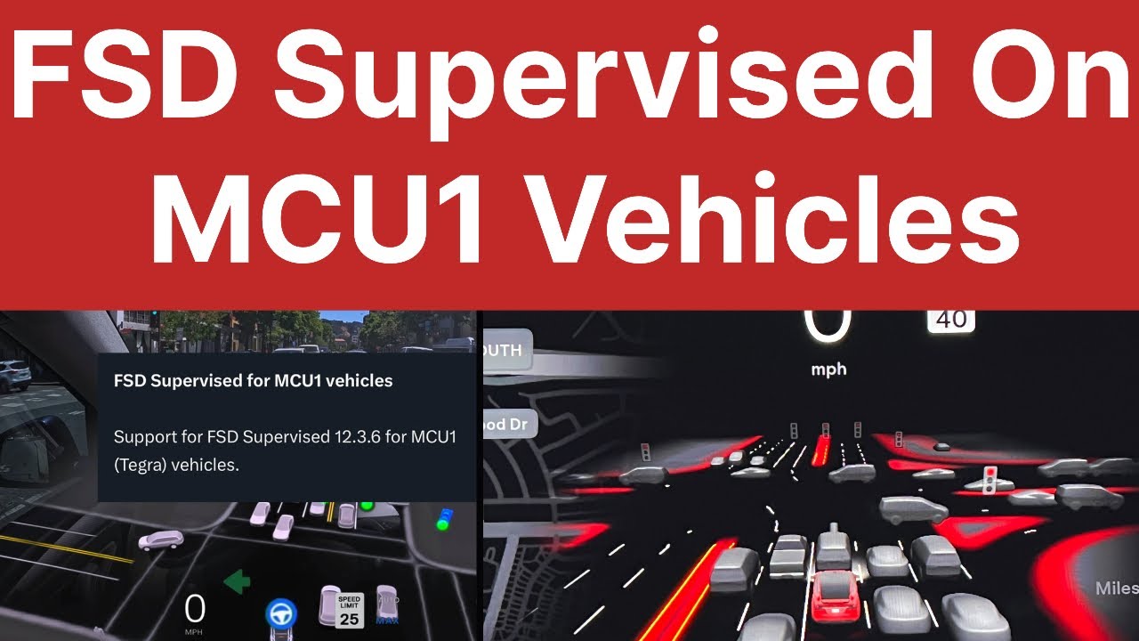 Tesla FSD 12.5 on MCU1 Cars, Supervised Version - YouTube