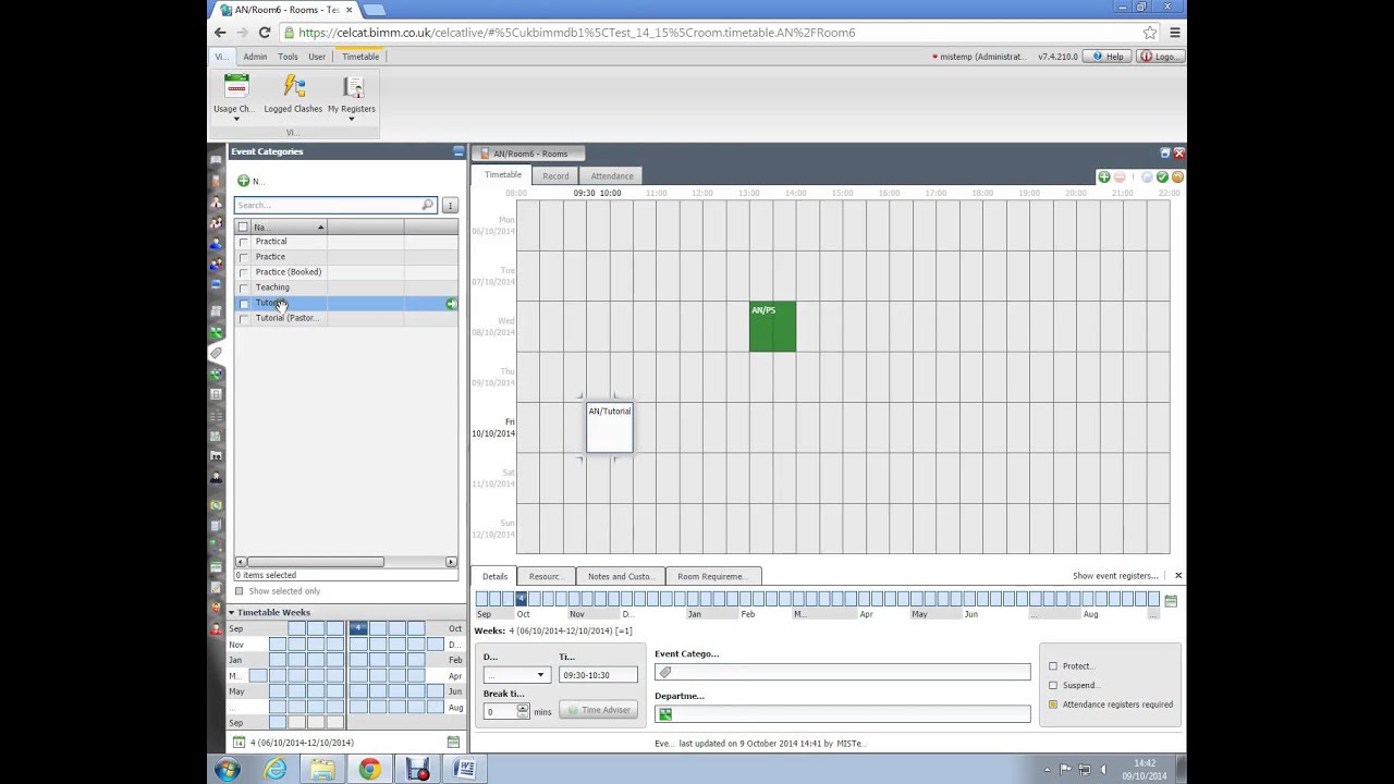 CELCAT - Creating a Tutorial Event - YouTube