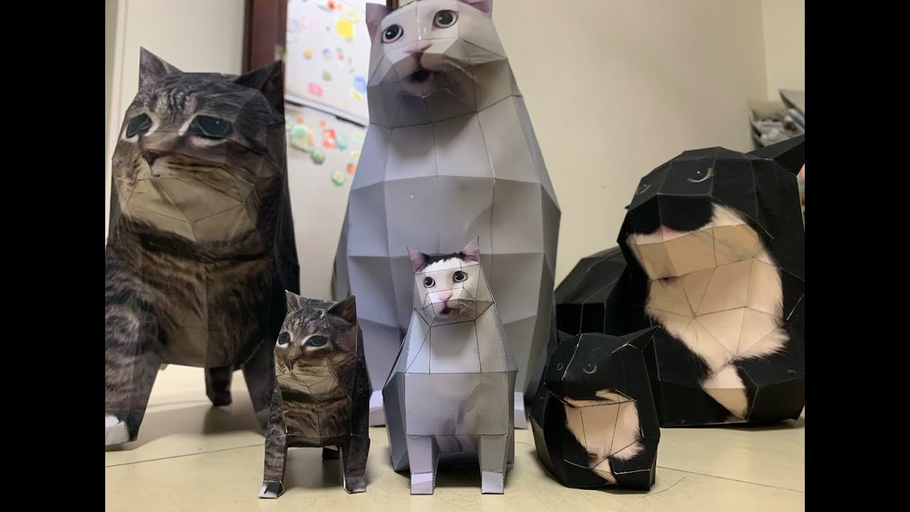 mini huh Cat ,maxwell Cat, OIIA Cat papercraft - YouTube