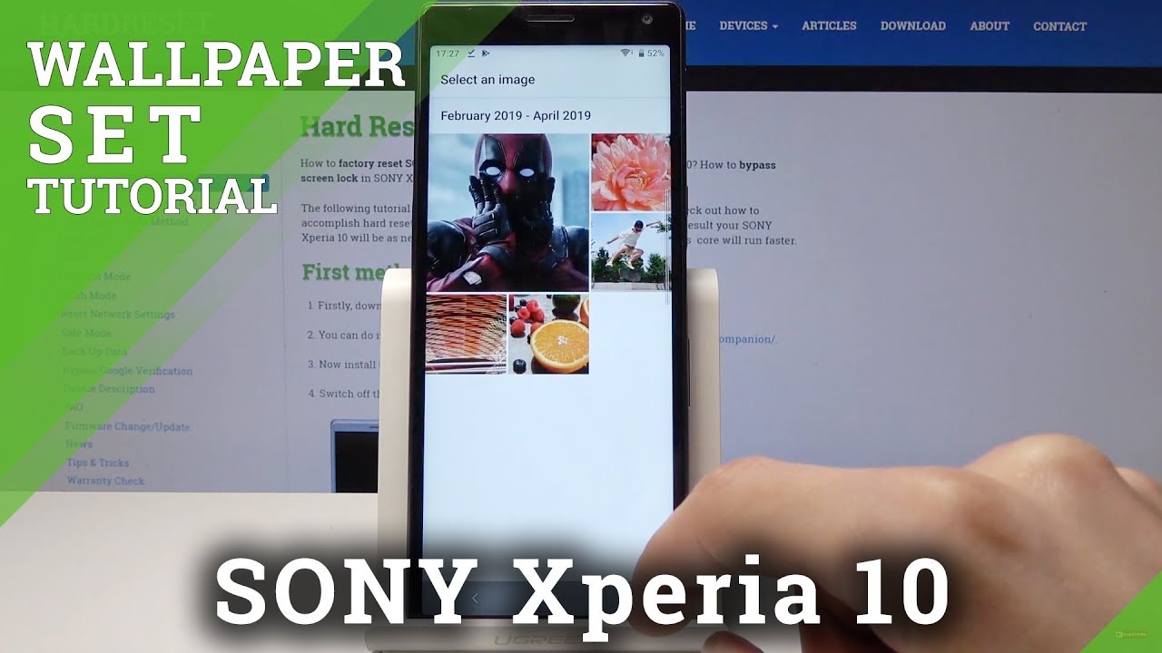 How to Change Wallpaper on SONY Xperia 10 - Set Wallpaper / Home & Lock ...