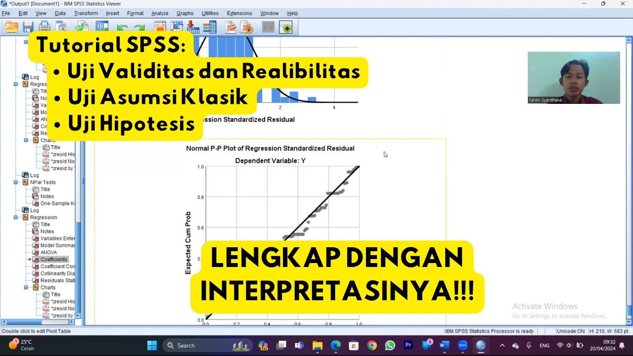 Tutorial Uji Validitas dan Realibilitas, Asumsi Klasik, dan Hipotesis ...