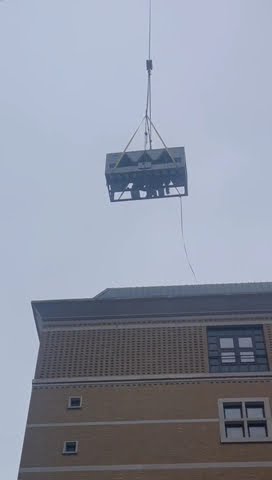 Air Con Condenser Crane Lift #airconditioning #cranelifting #condenser ...