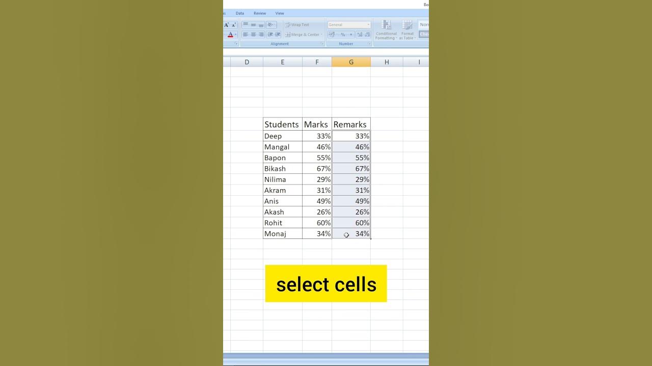 Pass or Fail Using Custom Format | Excel tutorial for beginners - YouTube