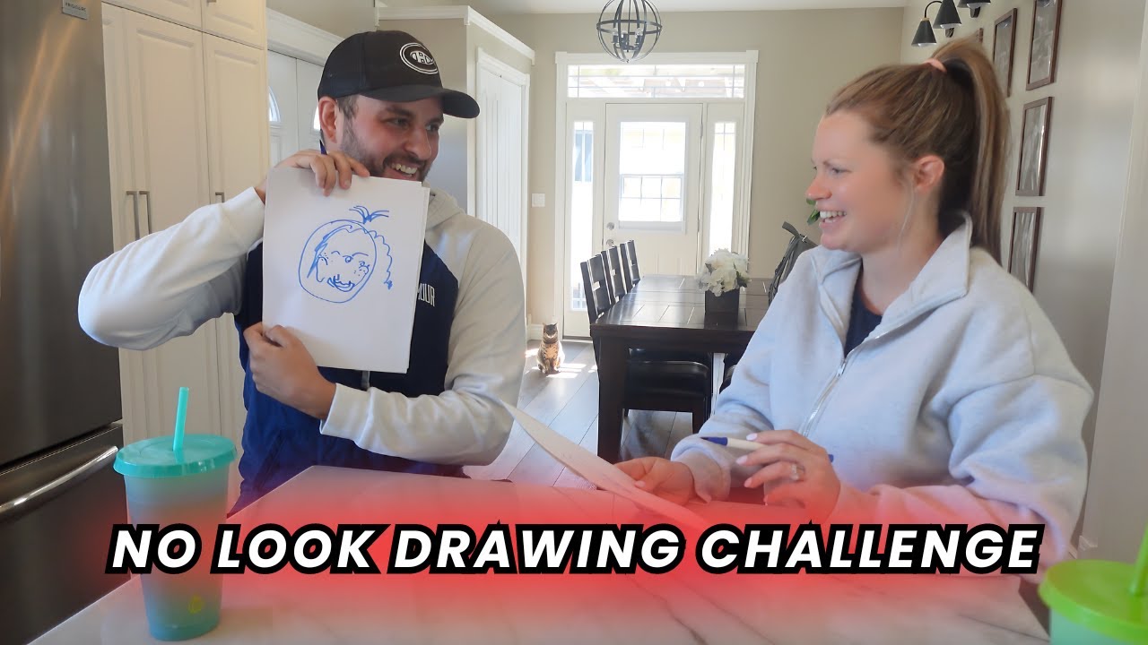 NO LOOK DRAWING CHALLENGE! - YouTube