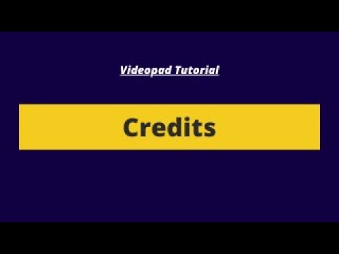 Add Credits - Videopad Video Editor Tutorial #12 - YouTube