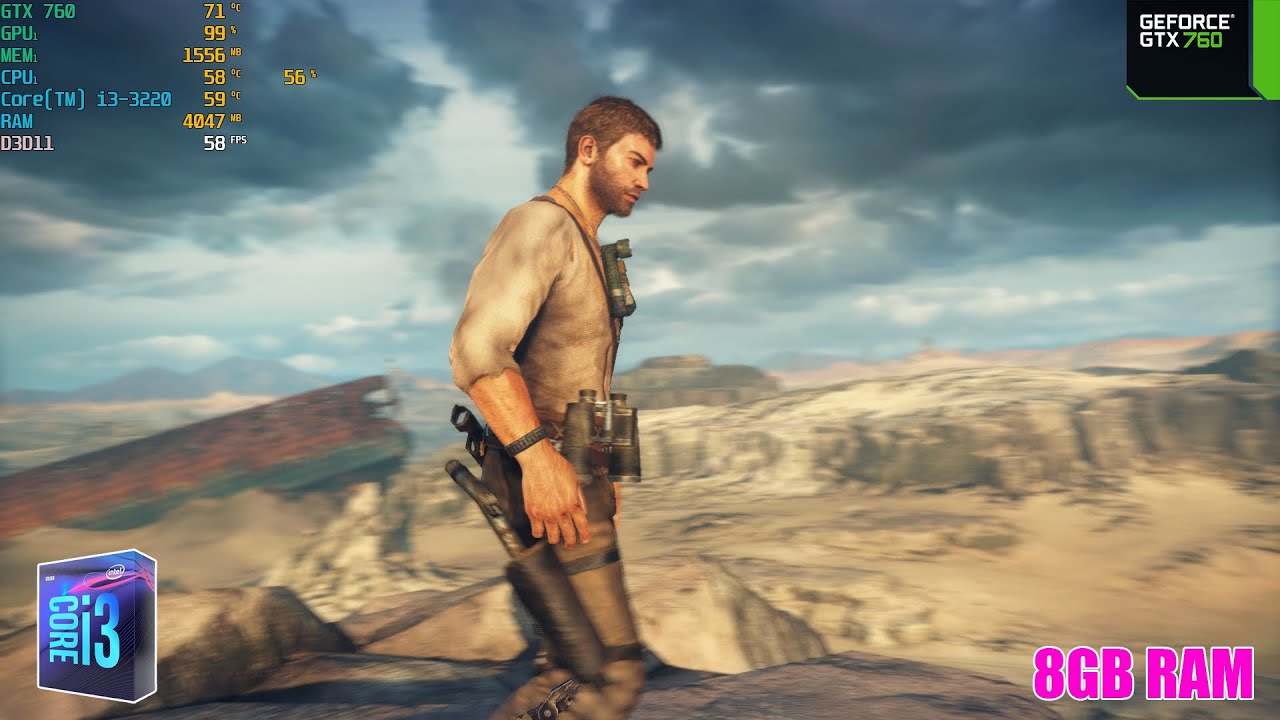 Mad Max ultra Graphics Gameplay GTX 760 2GB |8GB Ram,Core i3 |1080P60 ...