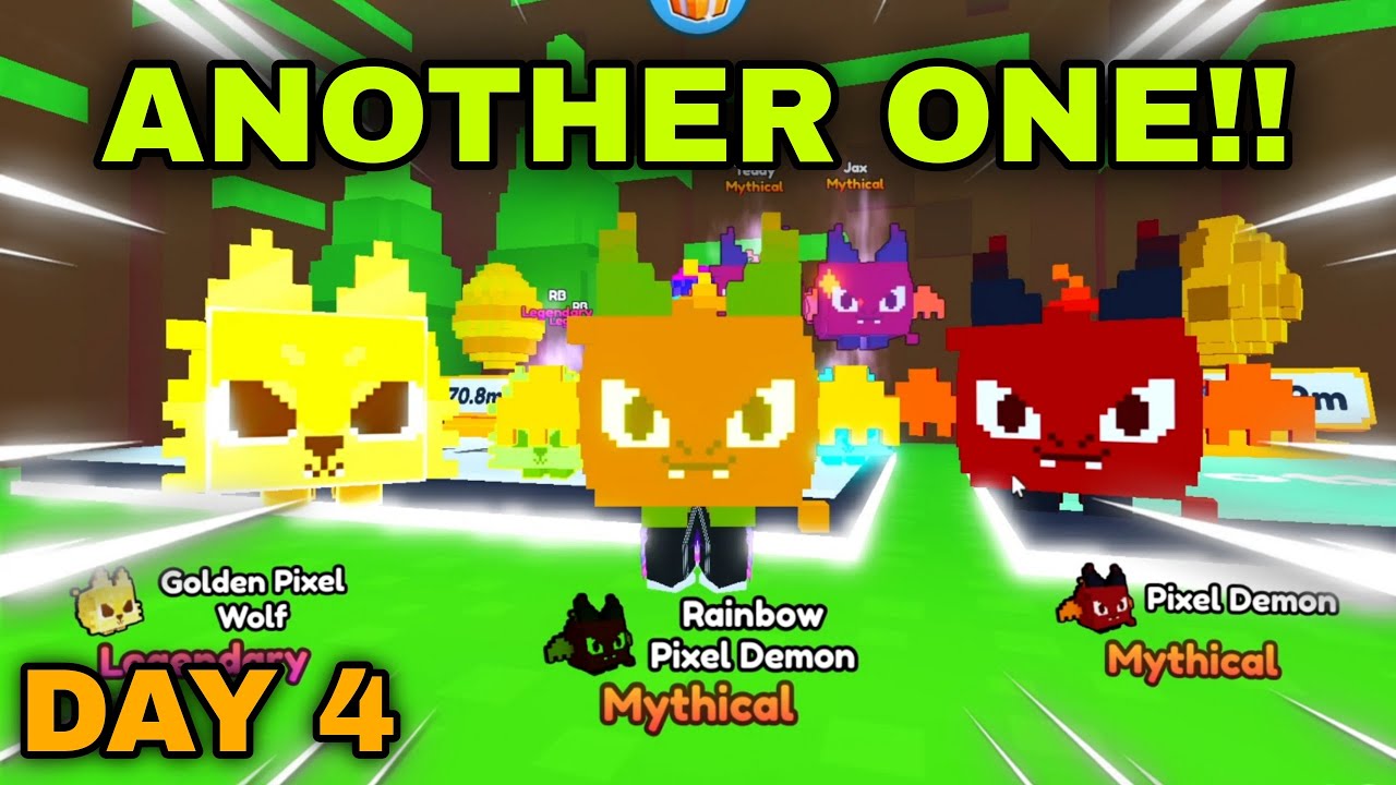 OMG!! 😱 ANOTHER HARDCORE RAINBOW PIXEL DEMON IN PET SIMULATOR X! [DAY 4 ...