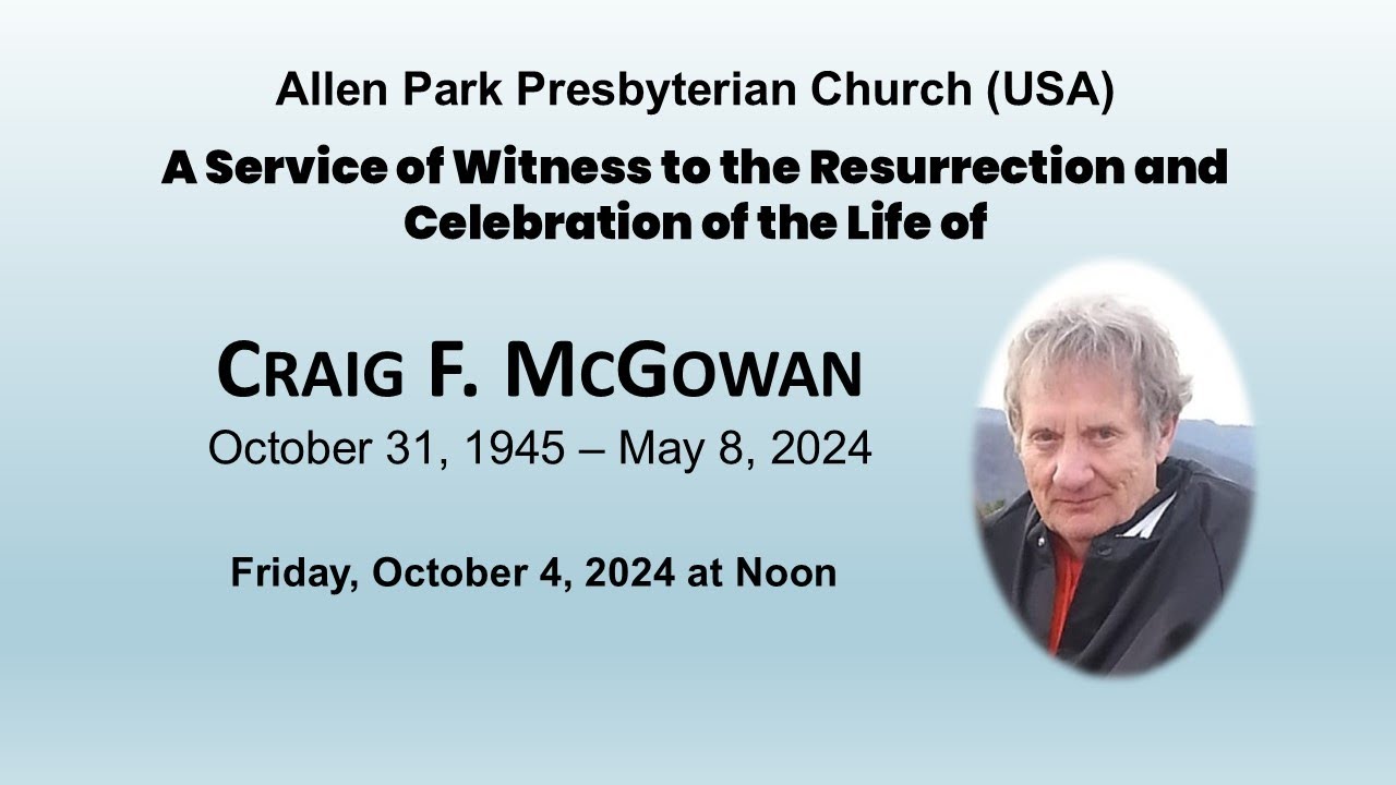 Craig F. McGowan Memorial - YouTube