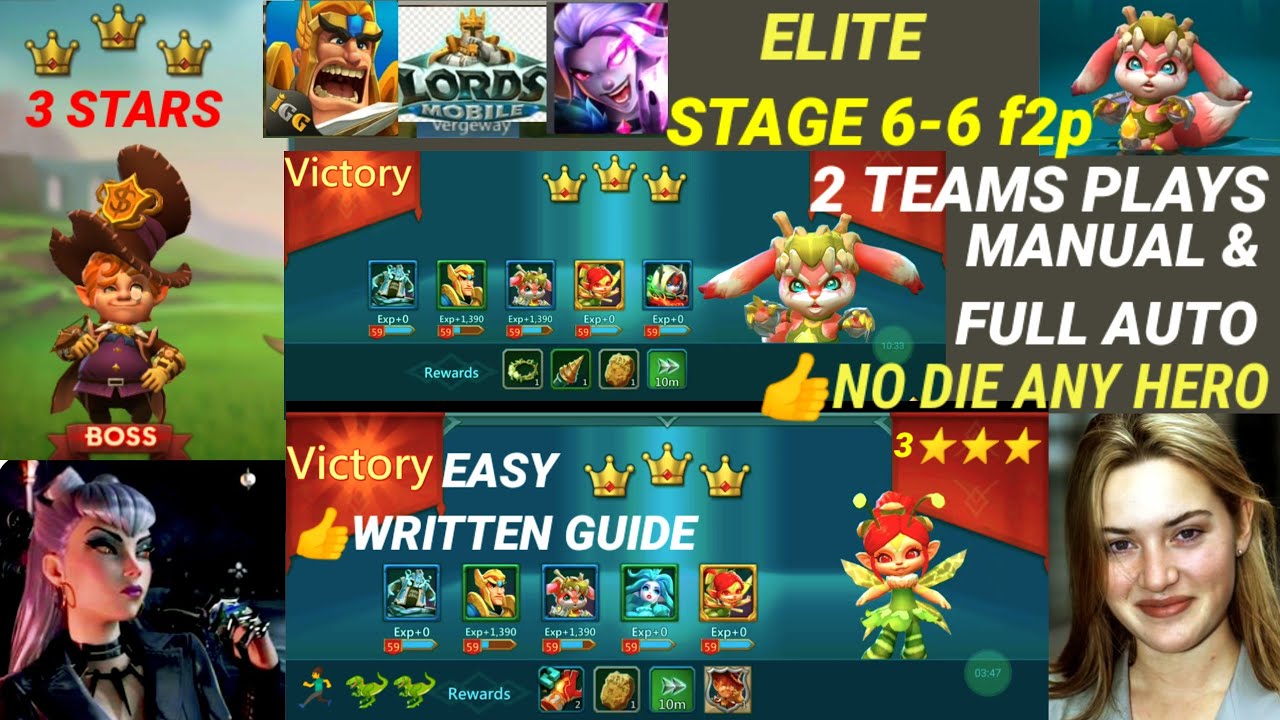 Lords Mobile 6-6 ELITE 3 Stars|Manual & full AUTO|choose👍Your BEST👉2 ...