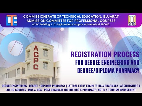 ACPC BE / B.Tech and Degree / Diploma Pharmacy 2024-25 Online Admission ...