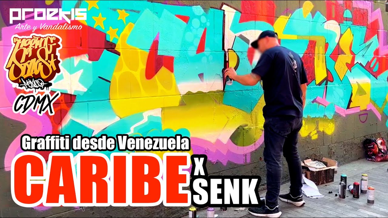 GRAFFITI desde Venezuela 🇻🇪 CARIBE x Senk en el Meeting of Styles Cdmx ...