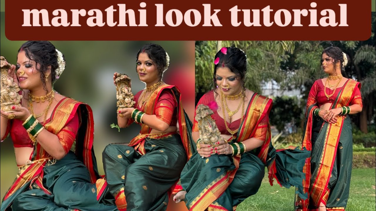 Marathi makeup look for Ganesh Chaturthi ||Makeup tutorial step by step ...