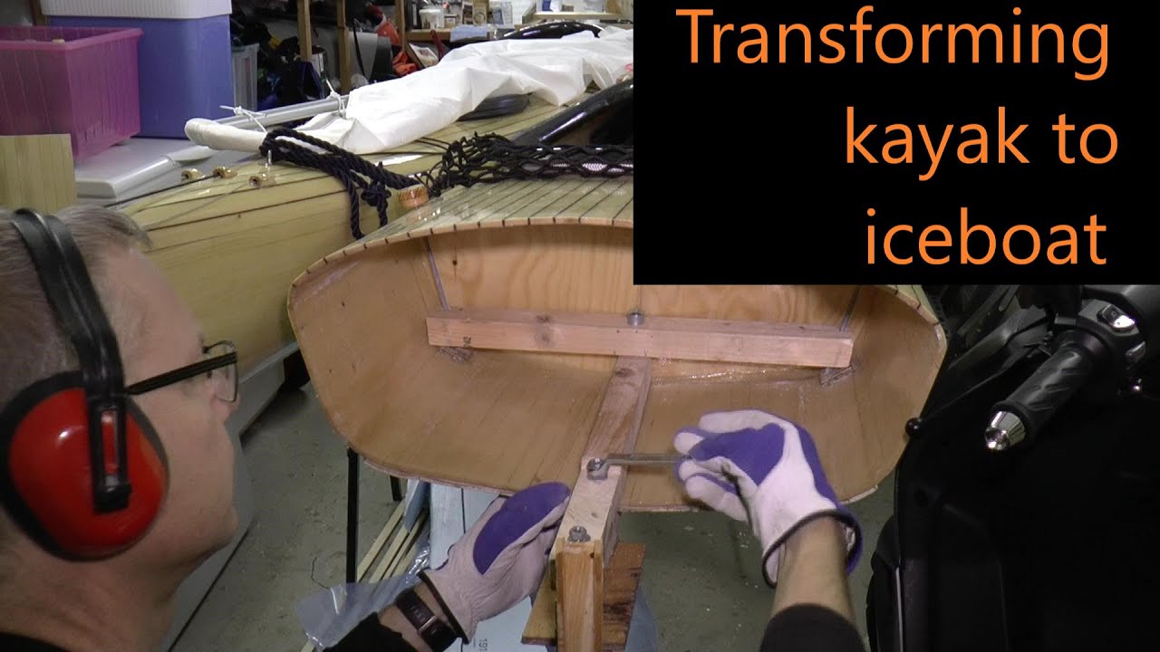 An iceboat idea, transforming 1/2 of a Kayak into a sailing craft with ...