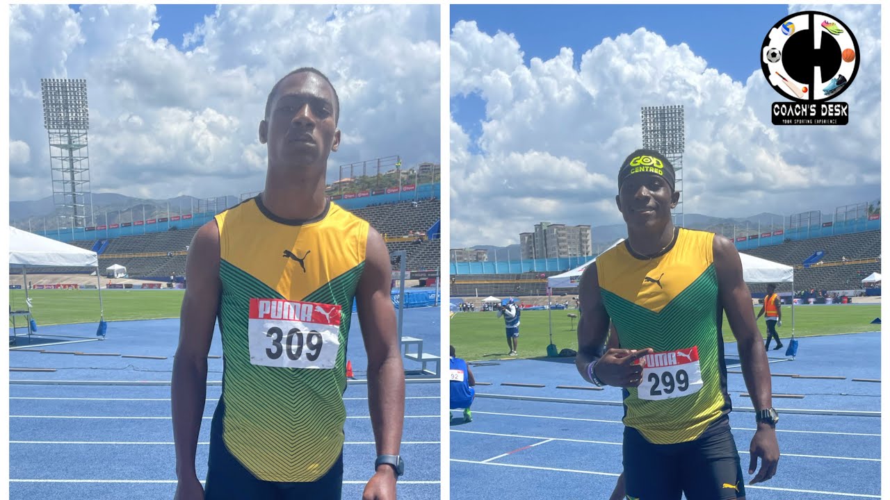 Bryan Levell Sandrey Davidson Jamaica Winning 4x100m U20 Carifta - YouTube