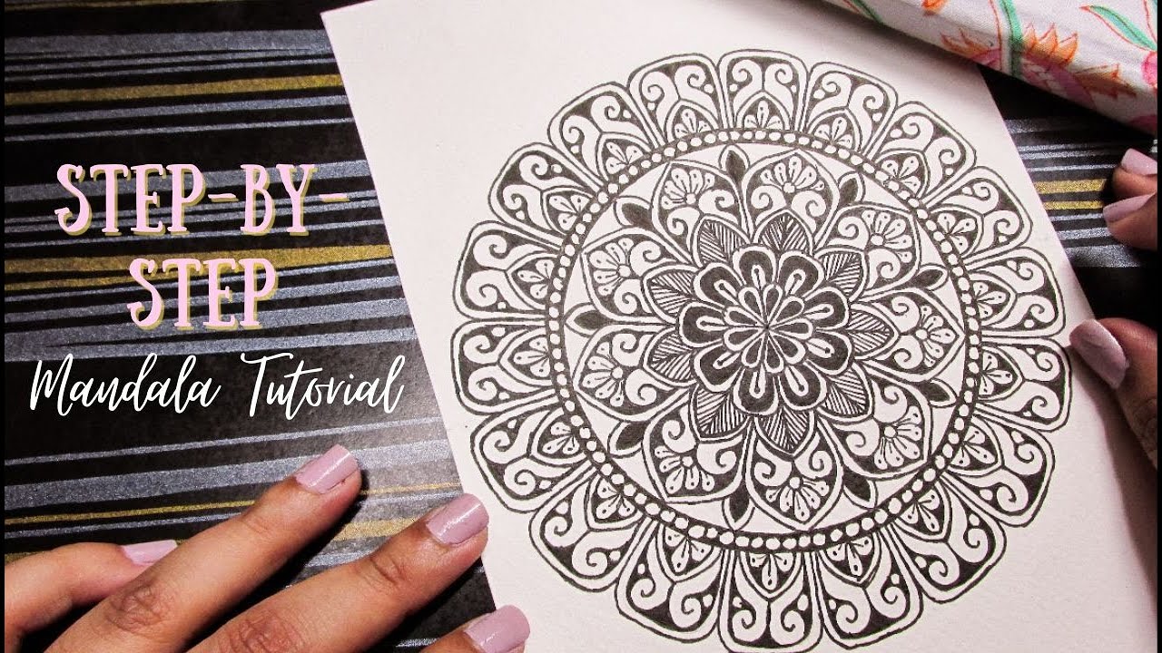 Easy Step-by-Step Mandala Tutorial for Beginners | Relaxing Art Therapy ...