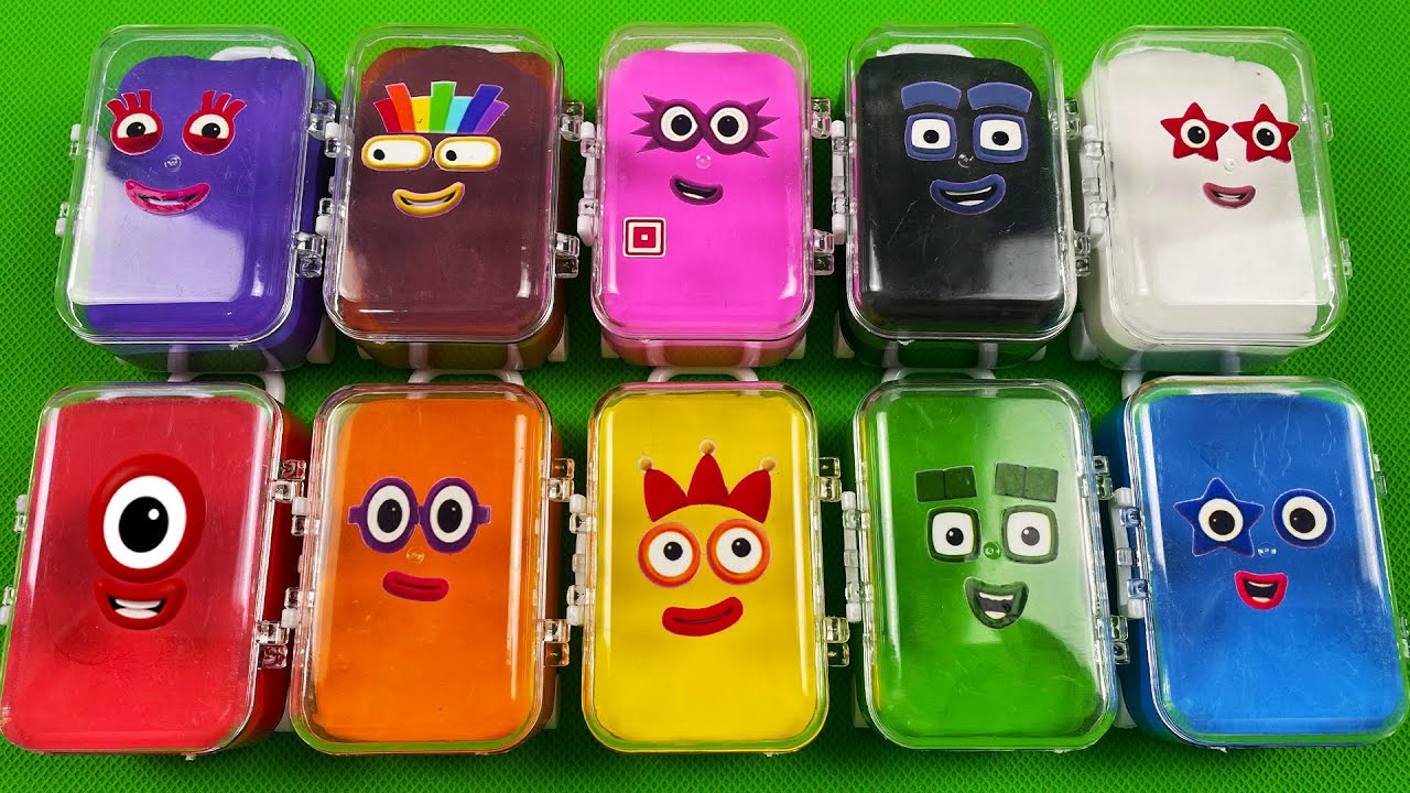 Numberblocks - Looking CLAY With Mini Suitcase Coloring! Satisfying ...