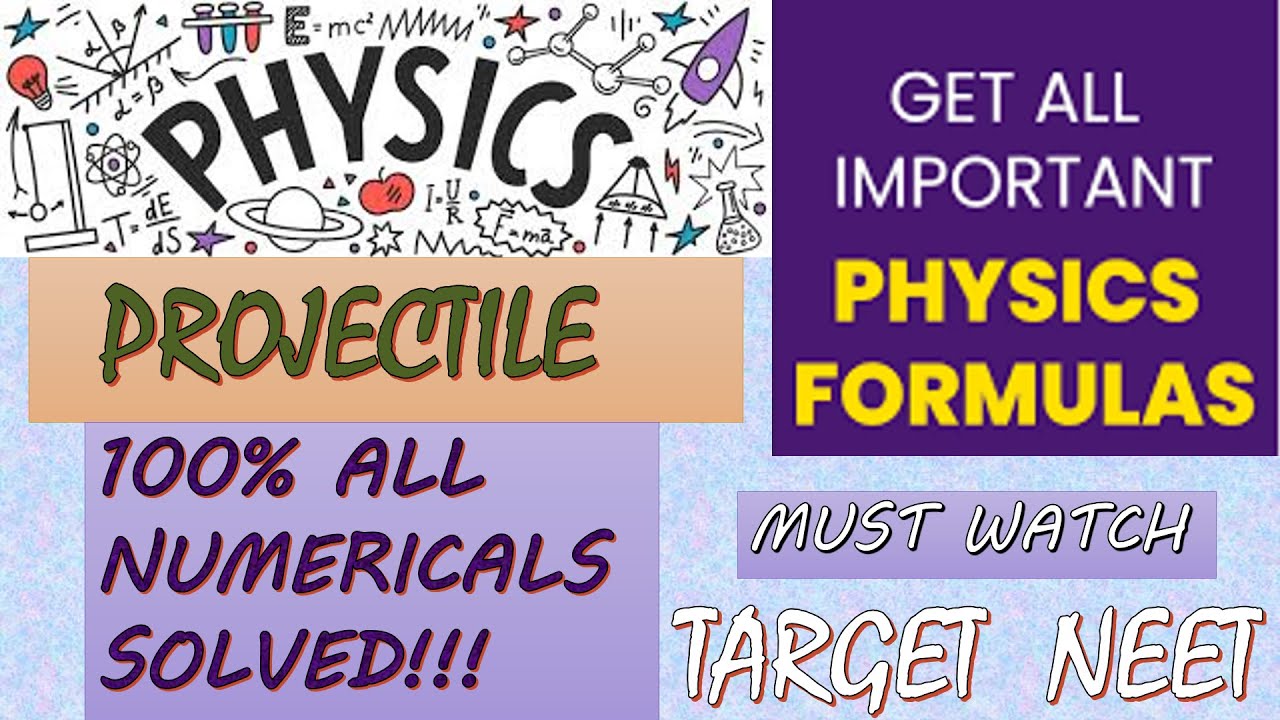Important formulas of Projectile motion||All FORMULAS to solve 100% ...