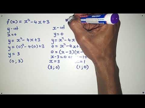 Gr11 Mathematics how to sketch quadratic graph part 2 - YouTube