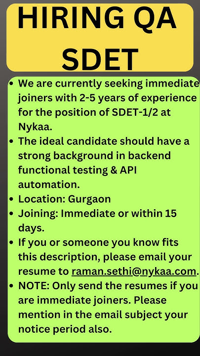 SDET Testing Jobs | Rd Automation Learning - YouTube