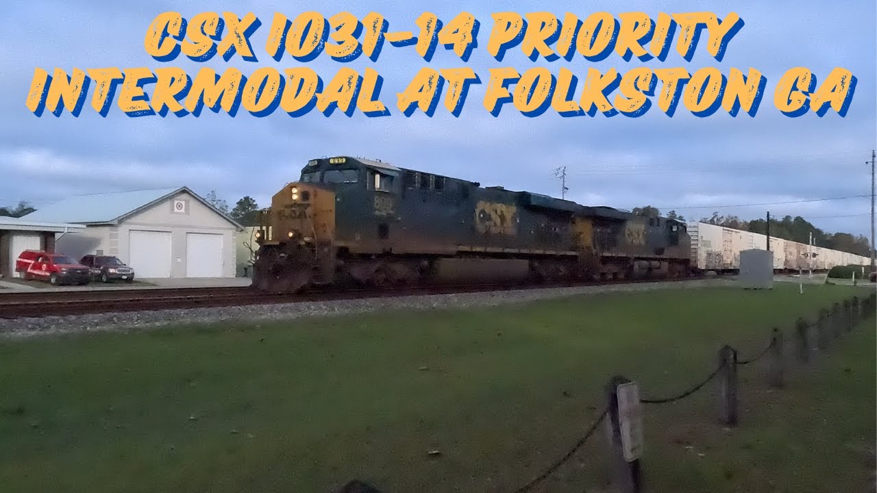 CSX I031-14 Priority Intermodal At Folkston GA - YouTube