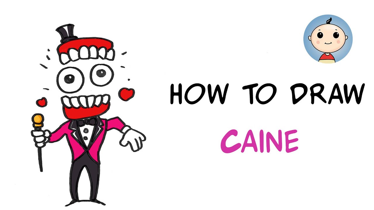 How to Draw Caine in less than 5 minutes! - YouTube
