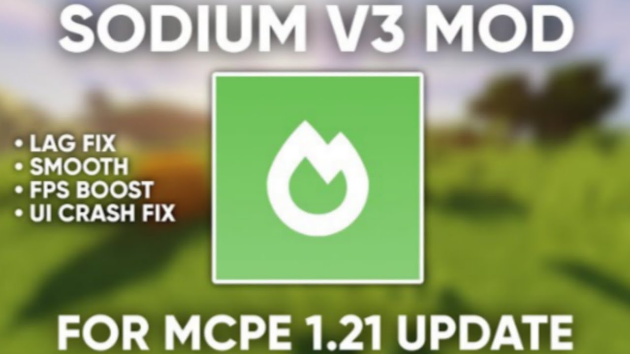 sodium mod for mcpe 1.21+ (fps BOOST)mod - YouTube